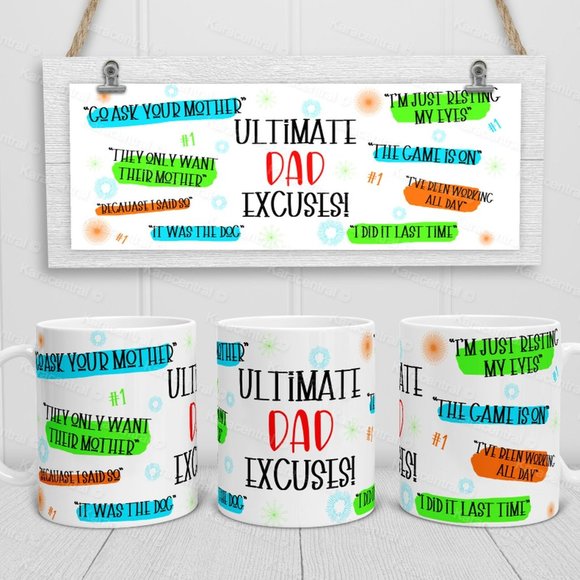Kitchen | Ultimate Dad Excuses Gift For Dad On Fathers Day Funny Fathers Day Coffee Mug | Poshmark